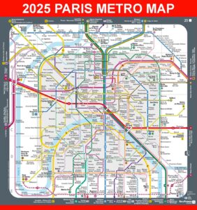 Paris metro map - Paris underground map - Paris subway map
